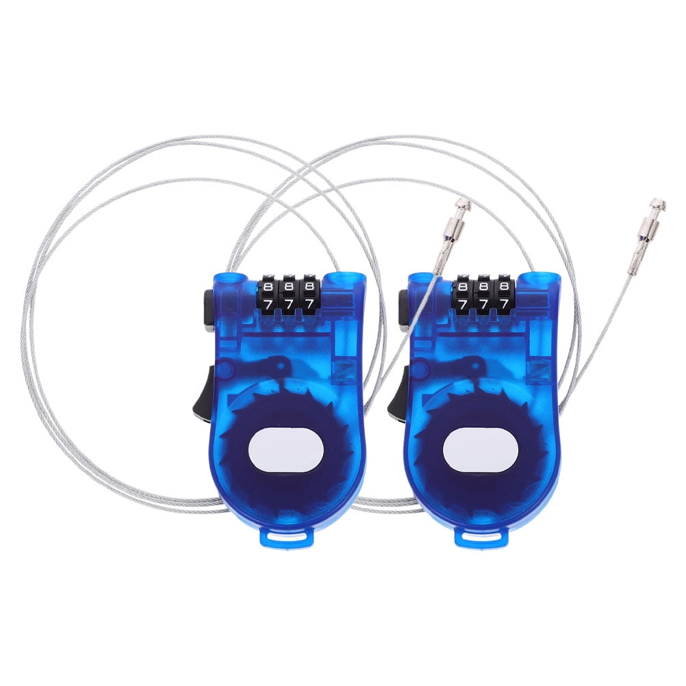 2 Pcs Retractable Cable Lock Wire Kit Running Vest The Blue - Walmart.com