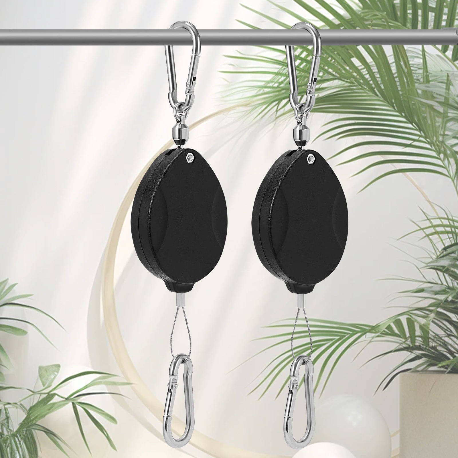 2 Pcs Retractable Plant Pulley Heavy Duty Plant Hanger Auto Lock Plant ...