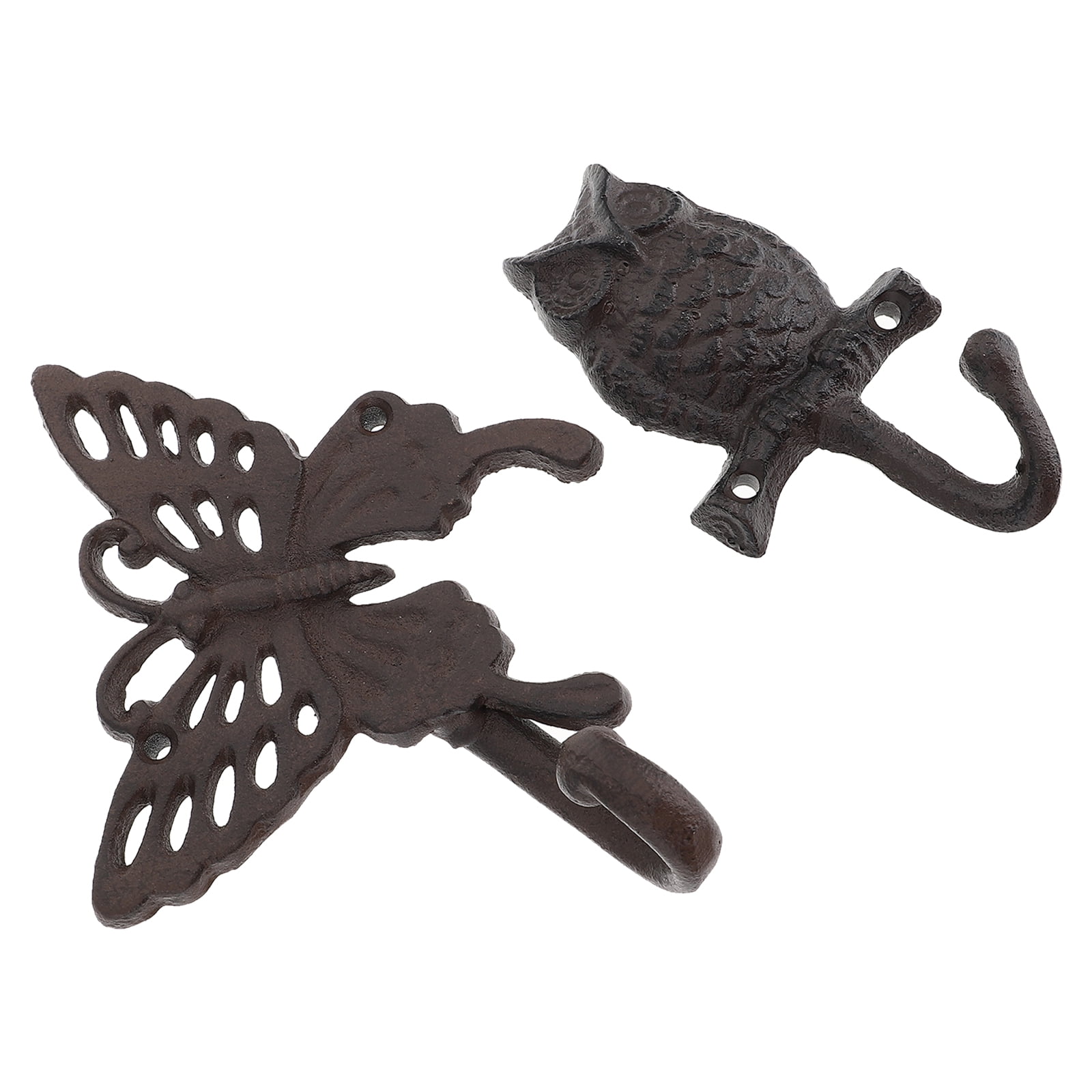 2 Pcs Retro Hook American Cast Iron Hook Animal Shape Hook 11.5X11CM ...