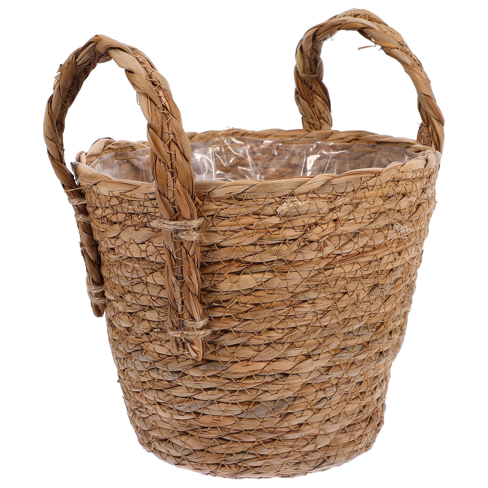 2 Pcs Retro Wallpaper Straw Flower Pot Eco-friendly Flowerpot - Walmart.com