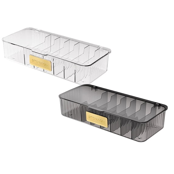 2 Pcs Reusable Cable Organizer Box, 7 Compartment Cord & Charger ...