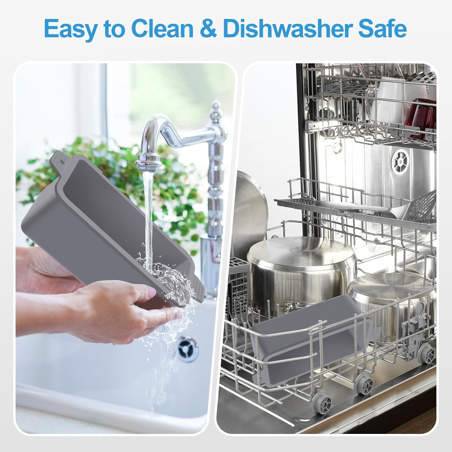 2 Pcs Reusable Grease Catcher Cup Liner Grill Grease Tray, Silicone ...