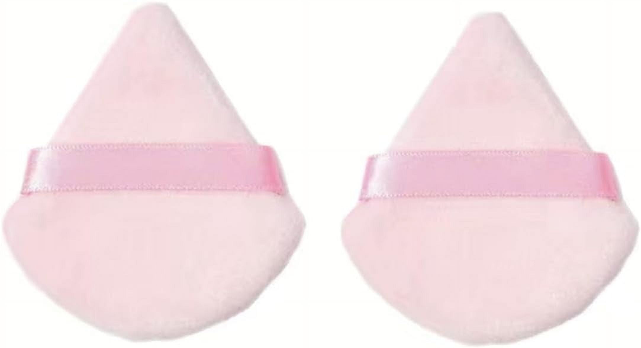 2 Pcs Reusable Triangle Powder Puffs for Pressed & Loose Powder, Make Up Puff, Velvet Face ...