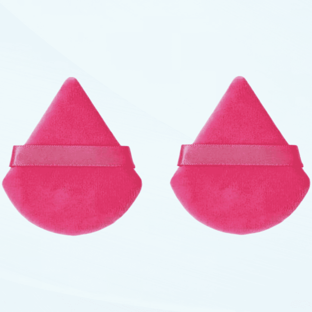 2 Pcs Reusable Triangle Powder Puffs for Pressed & Loose Powder, Make ...