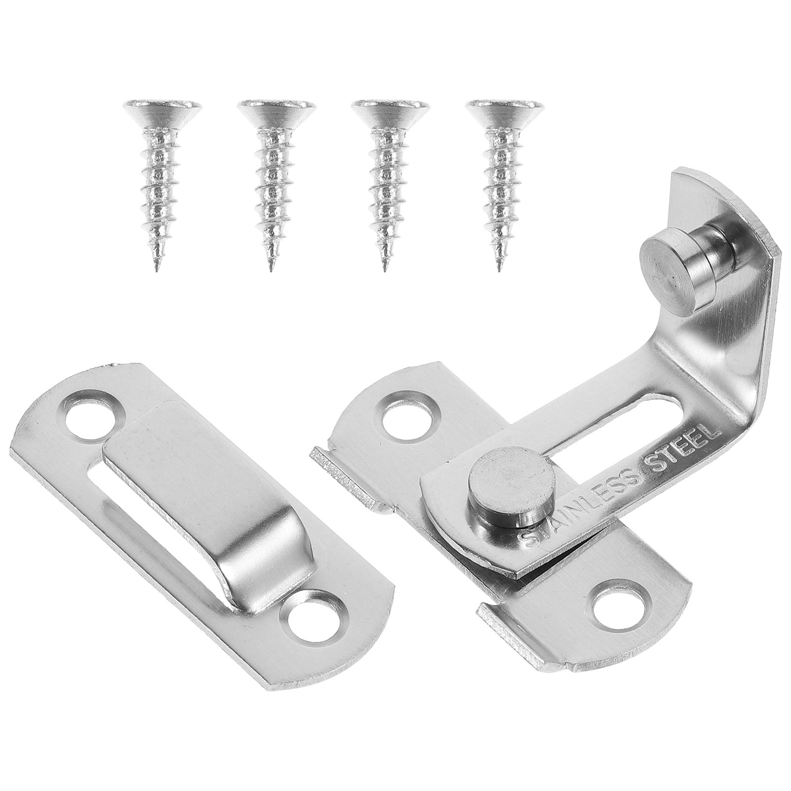 2 Pcs Right Angle Door Hasp Garage Locking Slide Latch for Locks Safety ...