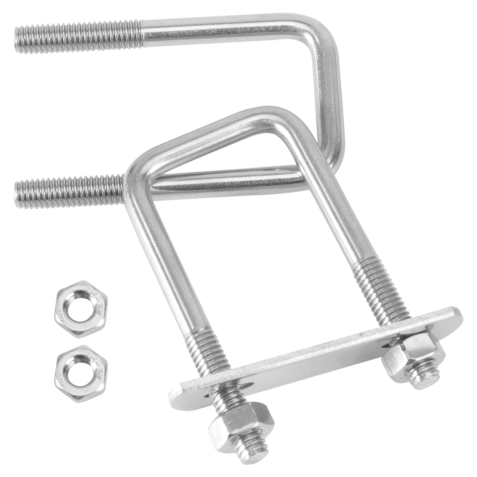 2 Pcs Right-angle Bolt Heavy Duty Strap Clamps Square U-Bolts U-shaped ...