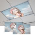 2 Pcs Rococo Hair Woman Fluorescent Light Covers Portrait Bubblegum ...