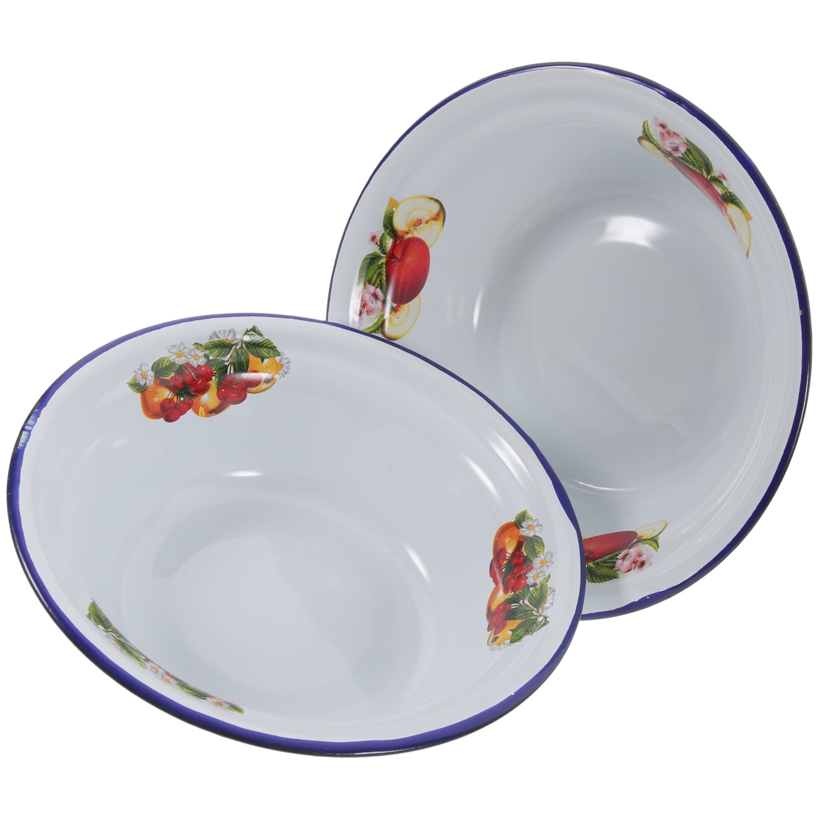 FELTECHELECTR Non Staining Enameled Basin White For Cooking 2Pcs 6.3X4 ...