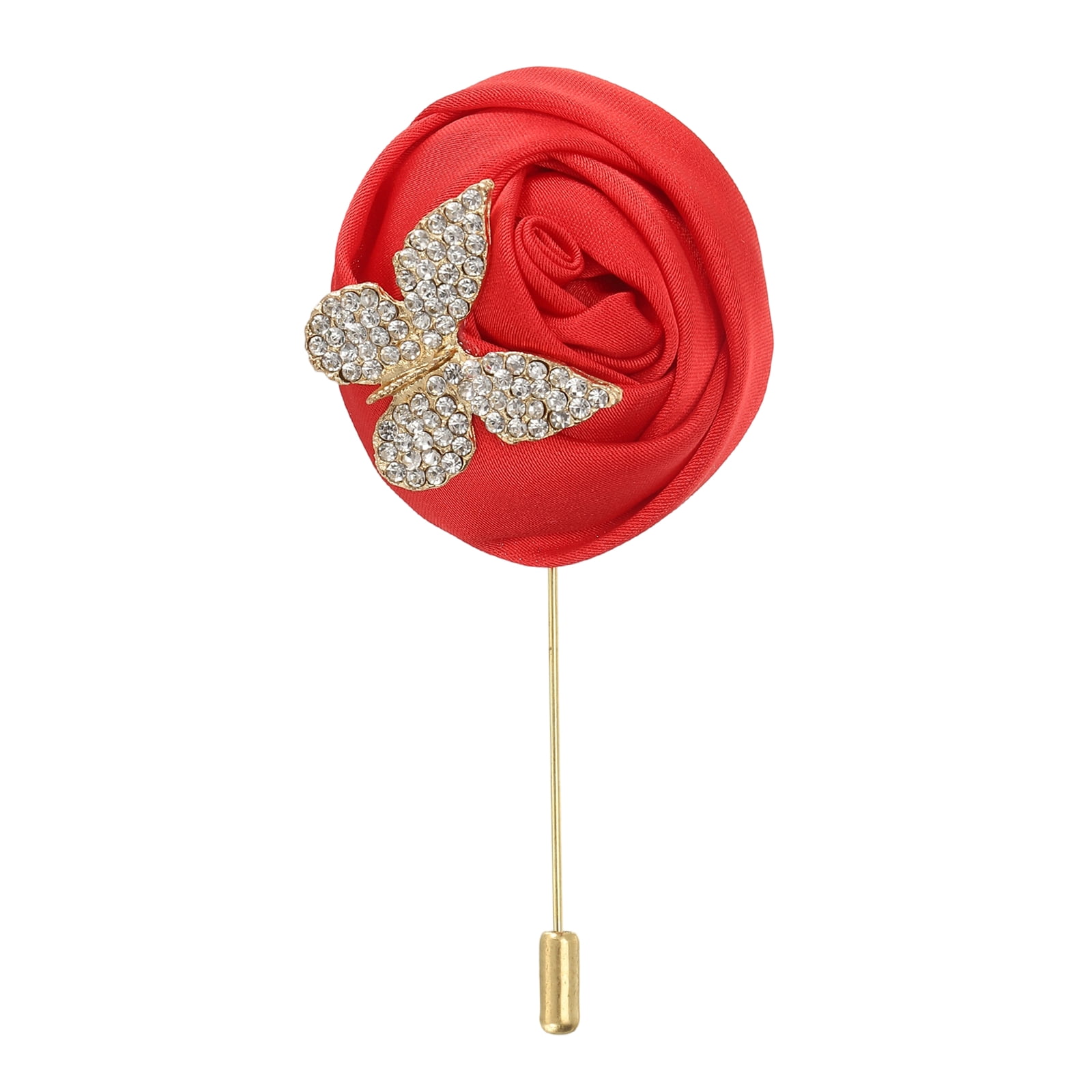2 Pcs Rose Lapel Pin for Men Suits, Men Cloth Rose Flower Brooch Pin ...