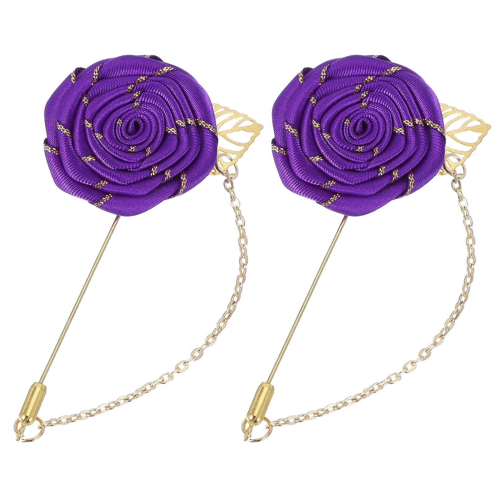2 Pcs Rose Lapel Pin for Men Suits, Men Cloth Rose Flower Brooch Pin ...