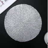 2 Pcs Round Hollow PVC Placemats - Waterproof Non-Slip Heat Insulation ...