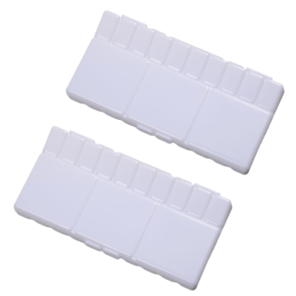 2 Pcs Round Paint Tray Acrylic Paint Palette Stackable Paint Palette ...