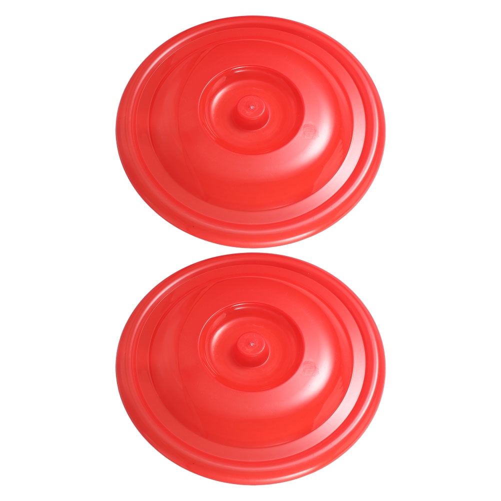 2 Pcs Round Trash Can Yellow Currency Plastic Bucket Lid 20.00X20.00X1 ...