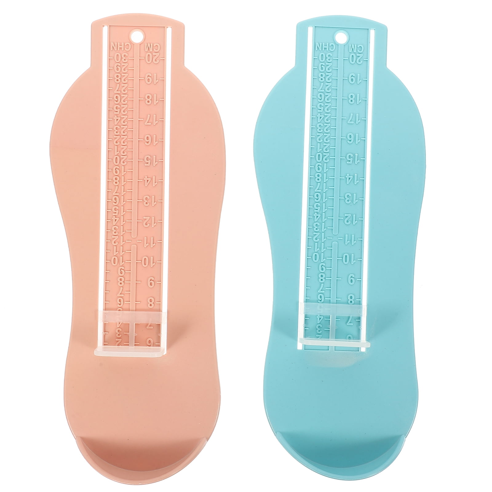 2 Pcs Rulers for Kids Size Foot Length Measuring Device Baby Shoe Chart ...