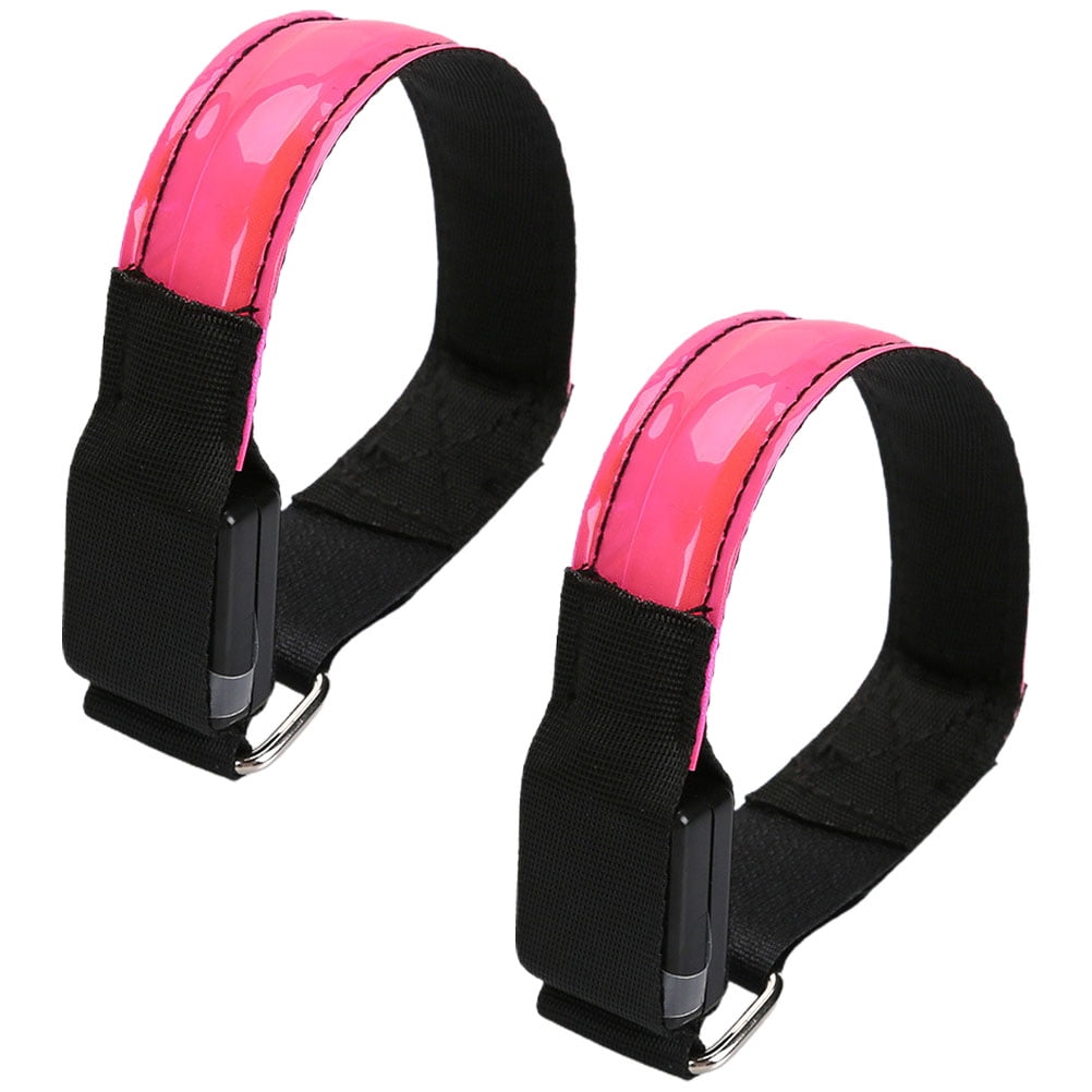 2 Pcs Running Lights LED Glowing Bracelets Shine Armband Seat Belt ...