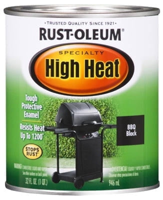 2 Pcs,Rust-Oleum 7778-502 Satin Specialty High Heat Paint, 1 Qt, BBQ ...