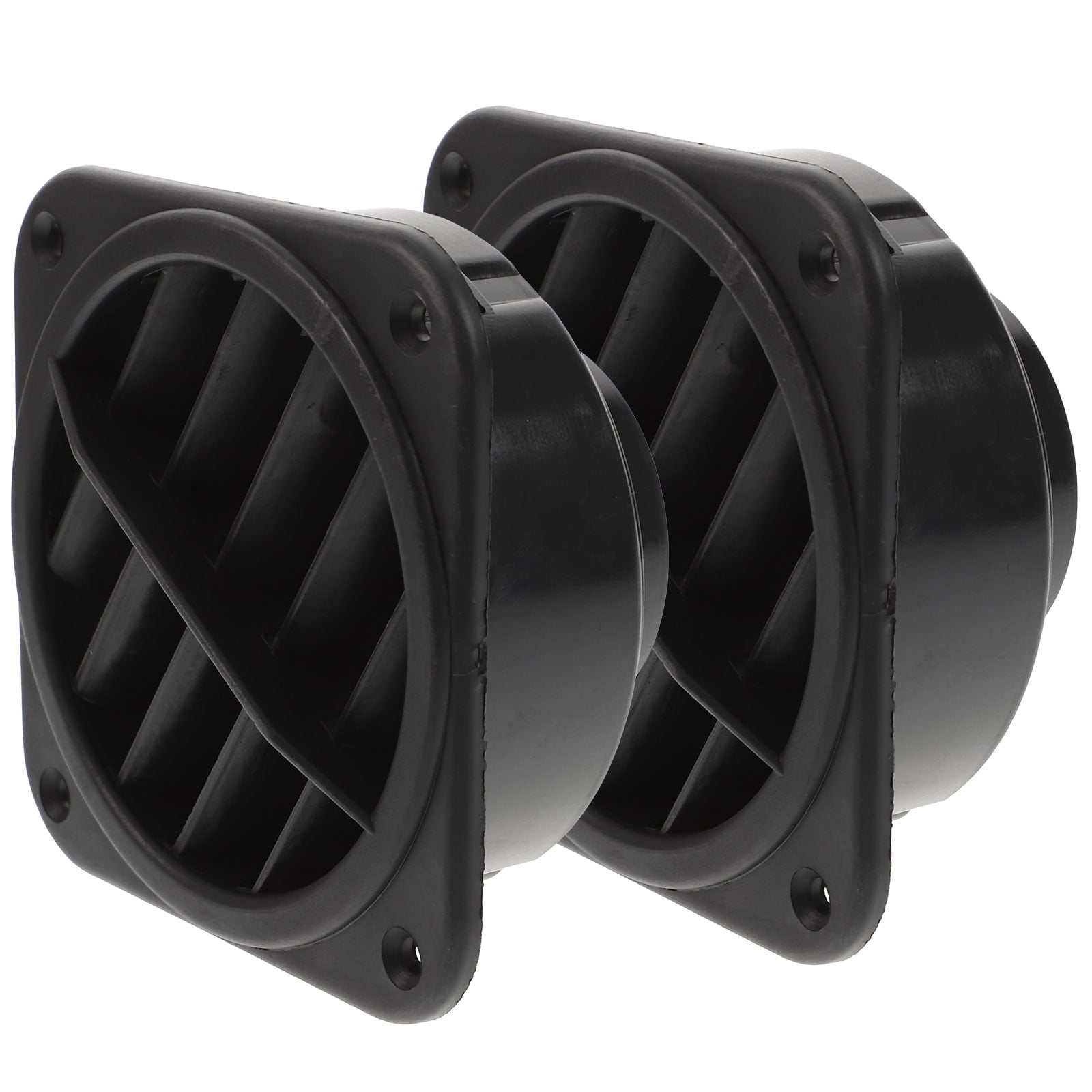 2 Pcs Rv Heater Vent Cover Plastic Ducting Air Carrier Chrome Black ...