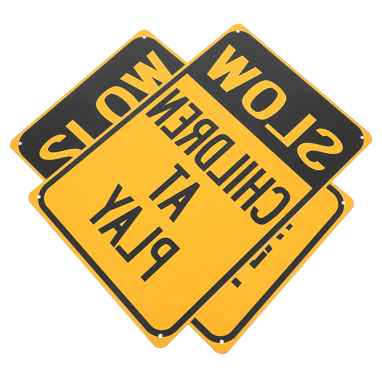 2 Pcs Safety Signs Train Stickers Neighborhood Street Slow down Child ...