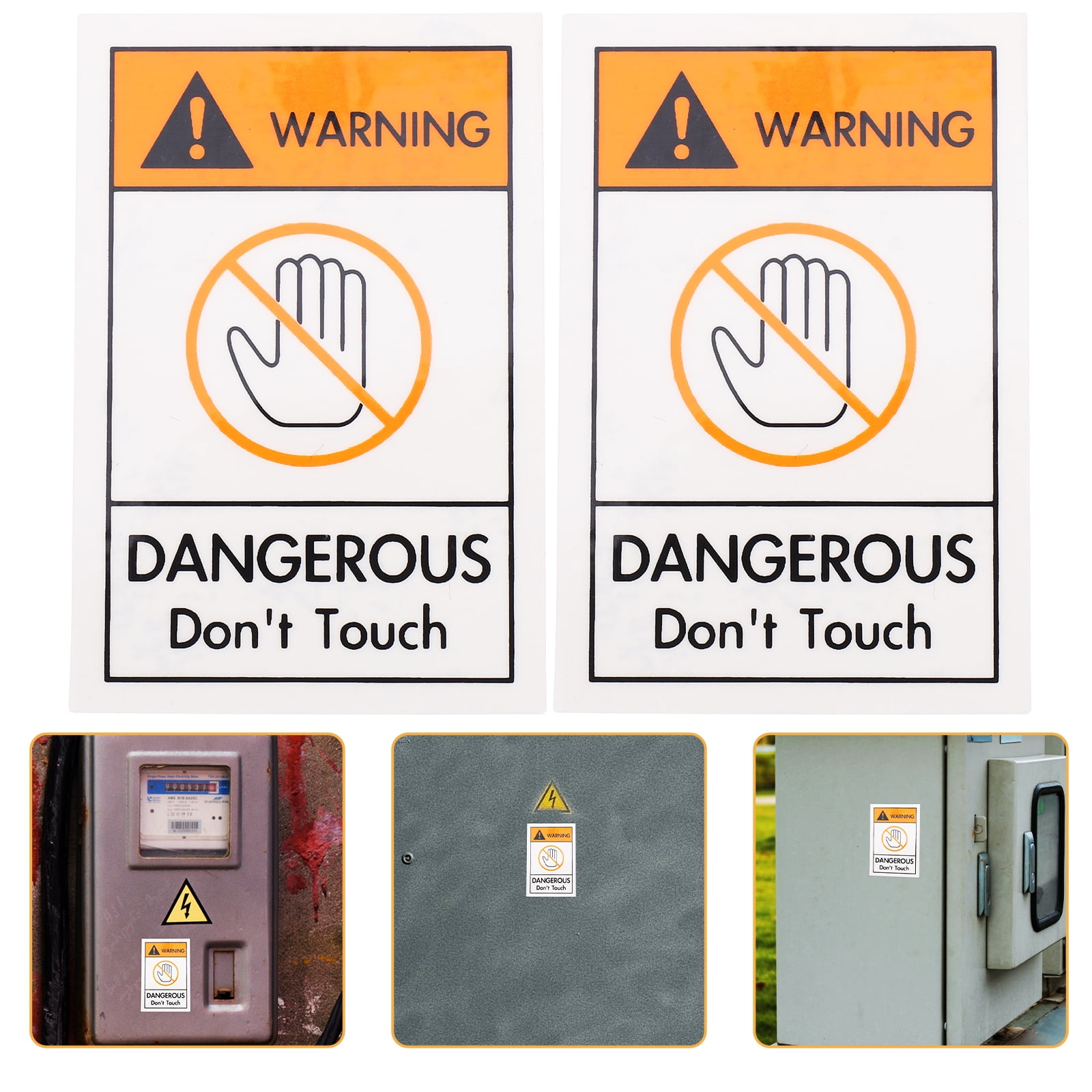 2 Pcs Safety Warning Label No Touch Do Not Sign Full English 2pcs ...