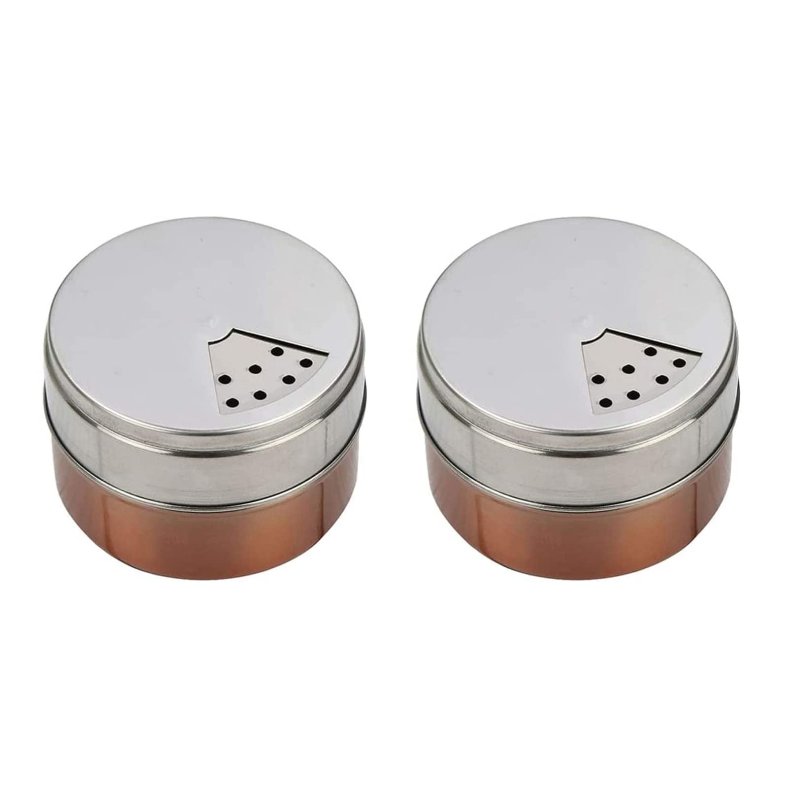 2 Pcs Salt and Pepper Shakers Stainless Steel Spice Shakers Portable ...