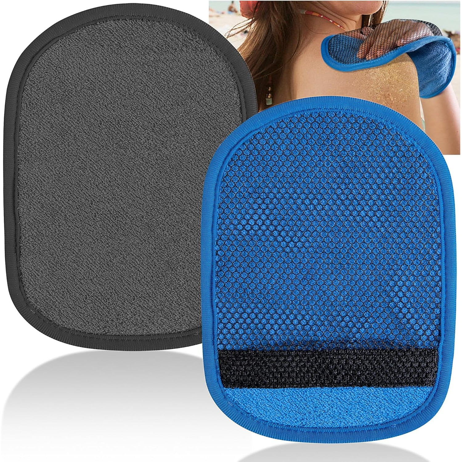 2 Pcs Sand Remover for Beach- Soft Sand Wipe Off Mitts- Beach Sands ...