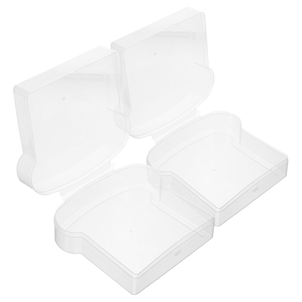 2 Pcs Sandwich Box Container Plastic Small Snack Containers Boxes ...