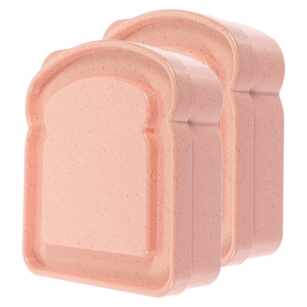 REOFLYUP Sandwich Boxes Pink Plastic 2Pcs 5.1X4.8X1.6In - Walmart.com
