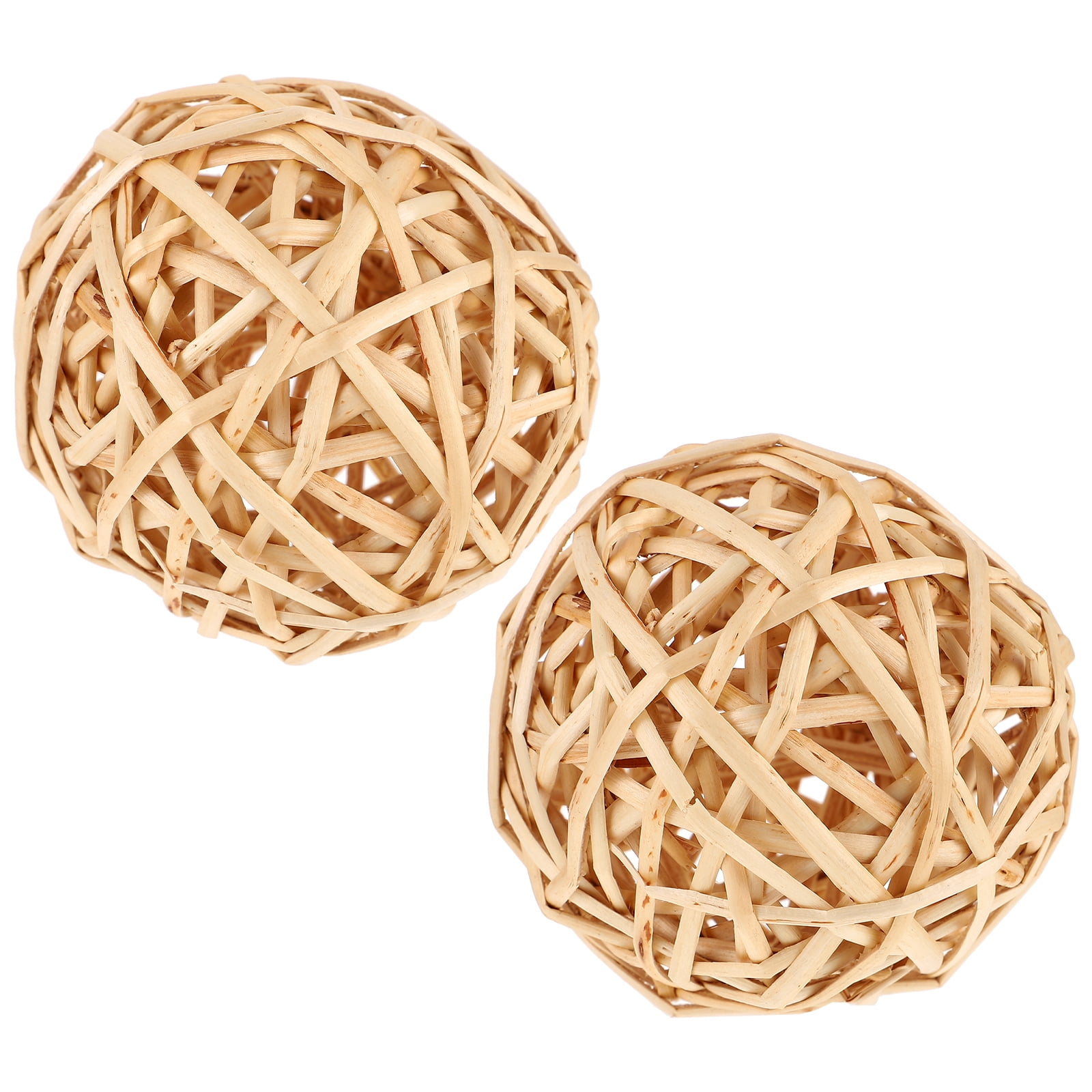 2 Pcs Scene Layout Decor Rattan Ball for Party Decorative Balls Budgie ...