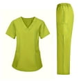 2 Pcs Scrubs for Women Set Stretchy Medical Uniformes Scrubs Set Solid ...