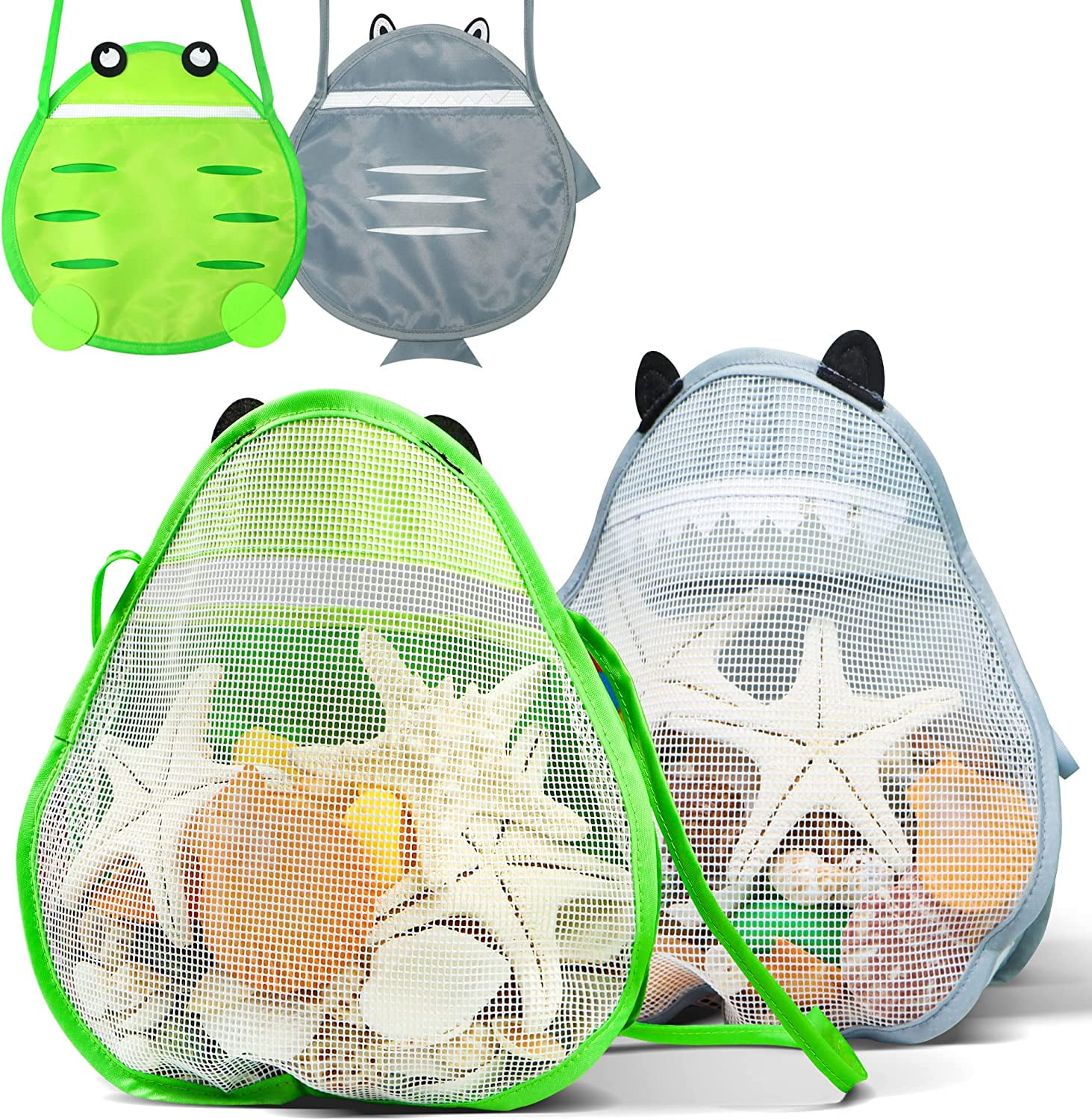 2 Pcs Sea Shell Bag for Kids, Shell Collecting Picking Up Holding Mesh ...