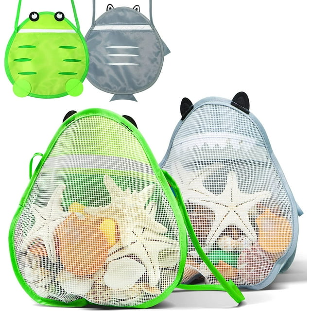 2 Pcs Sea Shell Bag for Kids, Shell Collecting Picking Up Holding Mesh ...