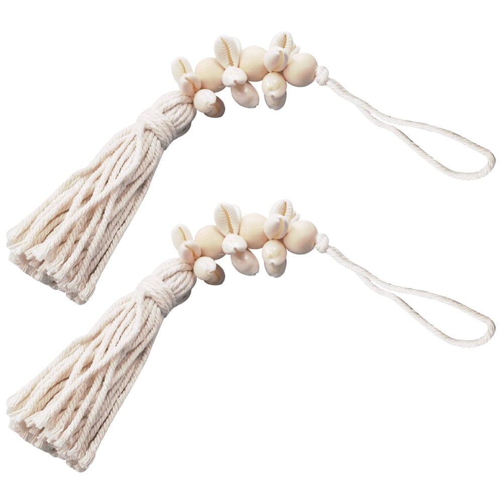 2 Pcs Seashell Home Decor Boho Style Hanging String Unique Decor 25x1 ...