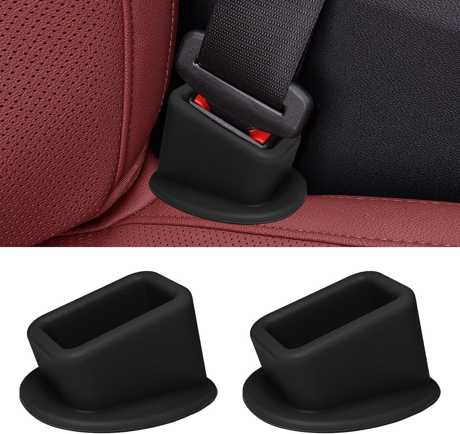 2 Pcs Seat Belt Buckle Holder, Car Rear Seatbelt Buckle Booster for ...