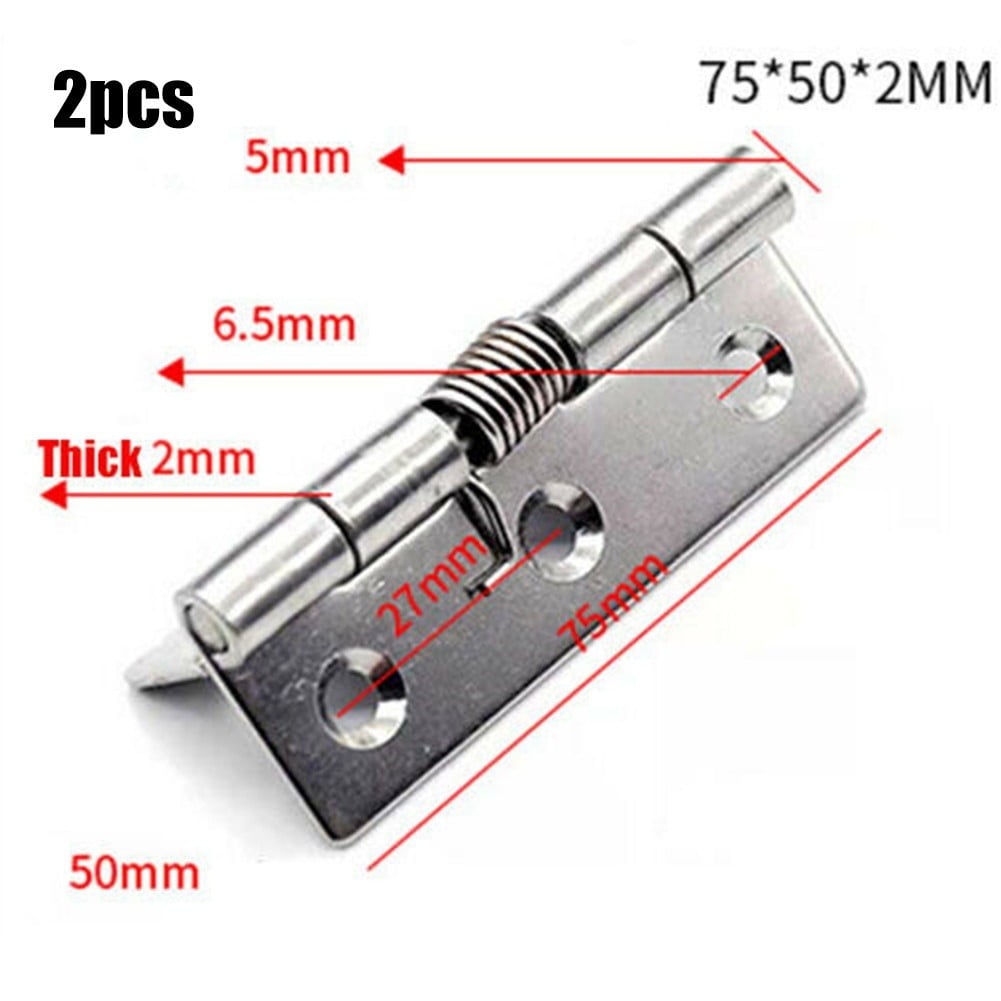 2 Pcs Self Closing Spring Door Hinge Stainless Steel Hinge For Cabinets ...