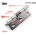 2 Pcs Self Closing Spring Door Hinge Stainless Steel Hinge For Cabinets ...