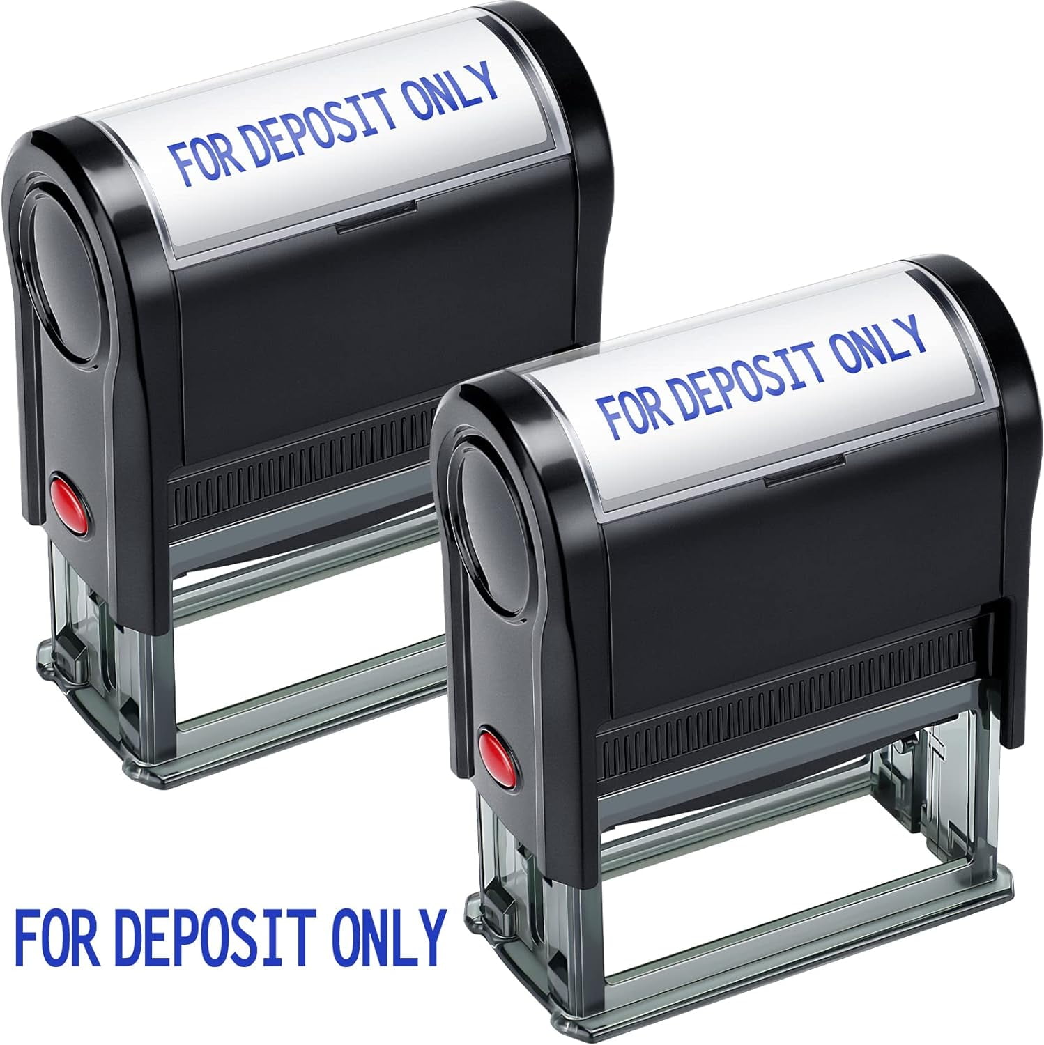 2 Pcs Self Inking Rubber Stamp, Deposit Only Stamps for Checks Ink ...