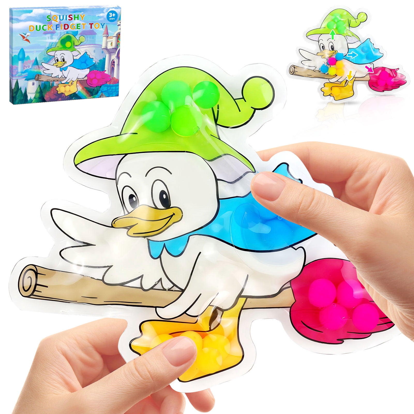 2 Pcs Sensory Toy for Toddlers 1-3, Stress Relief & Travel Toy for ...