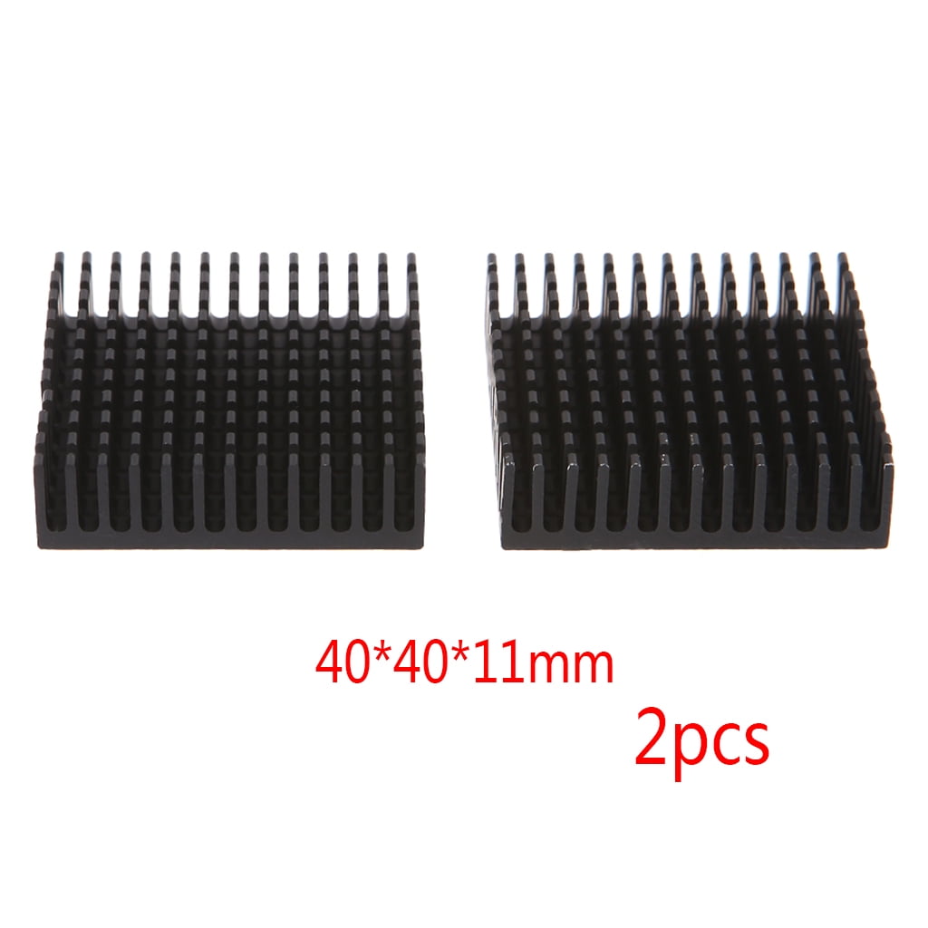 2 Pcs/Set 40x40x11mm Aluminum Cooling Heatsink Block Extruded Cooler ...