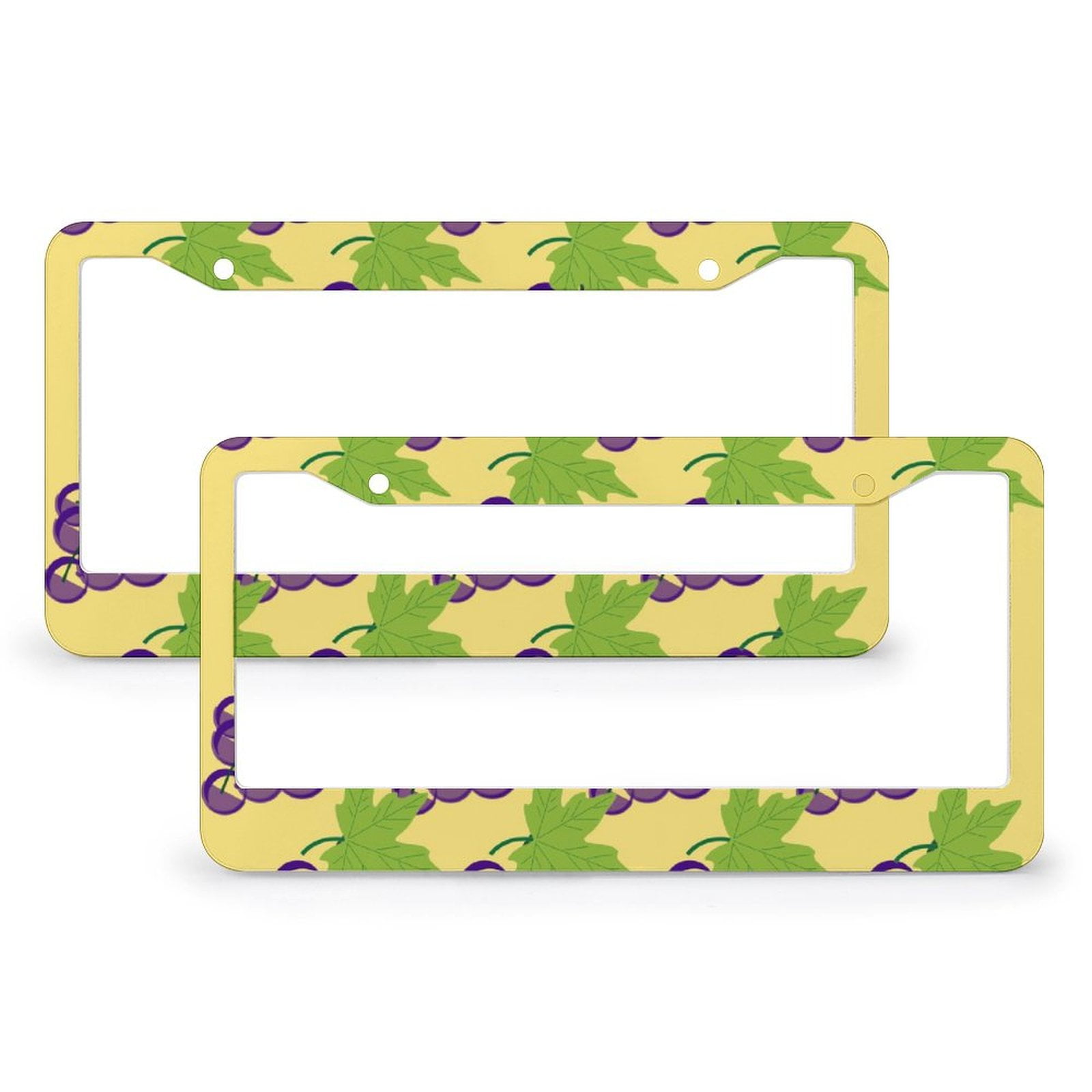 2 Pcs Set Grape Purple License Plate Frames Spring Summer Licenses ...