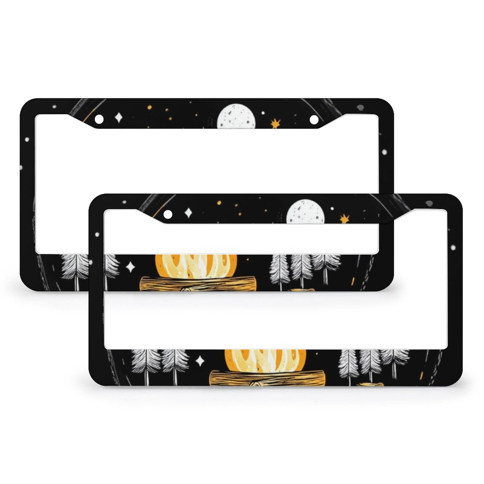 2 Pcs Set Life Is Better Around The Campfire License Plate Frames ...