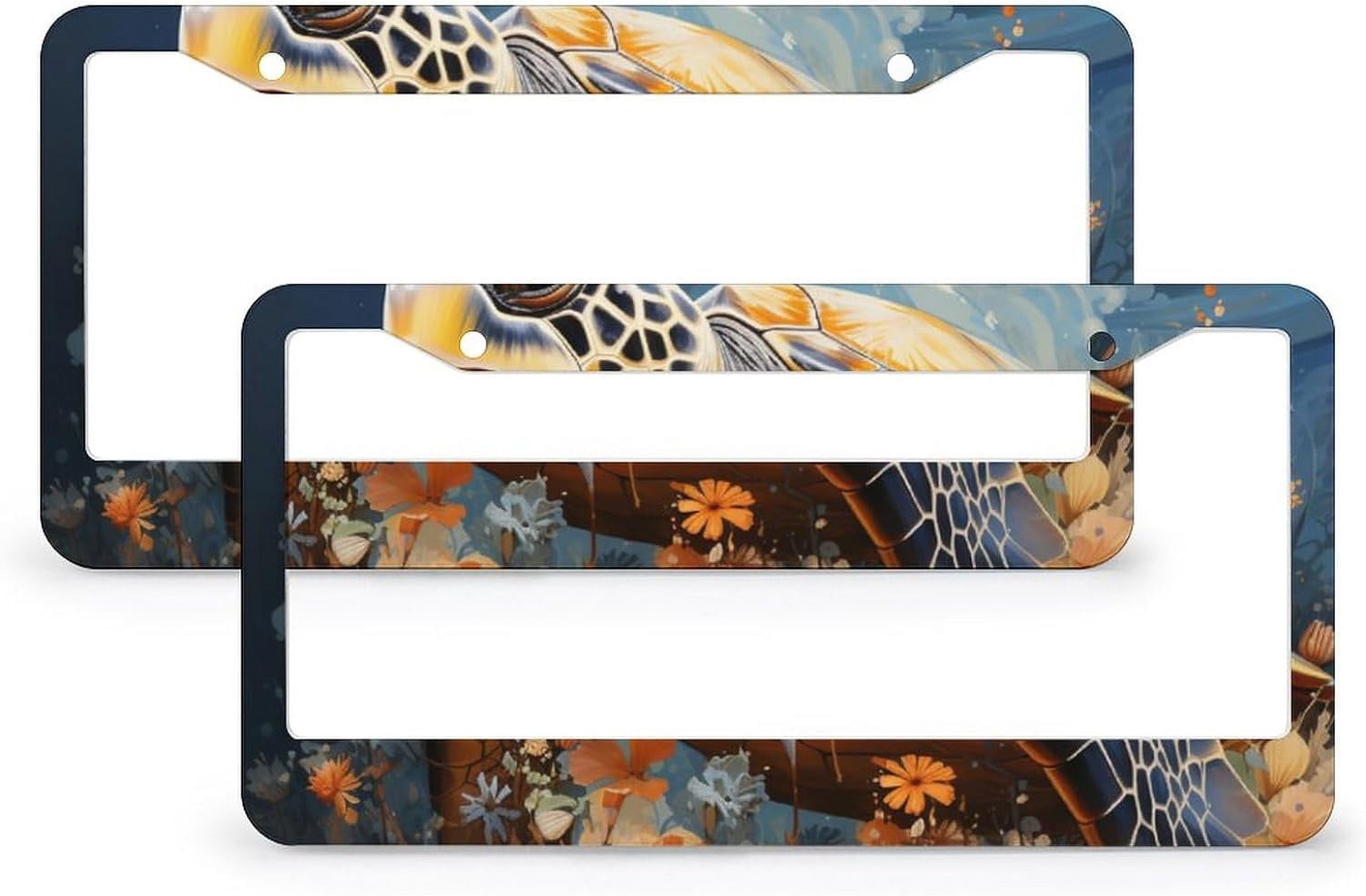 2 Pcs Set Oil Painting of A Sea Turtle with Coral and Sea Shells ...