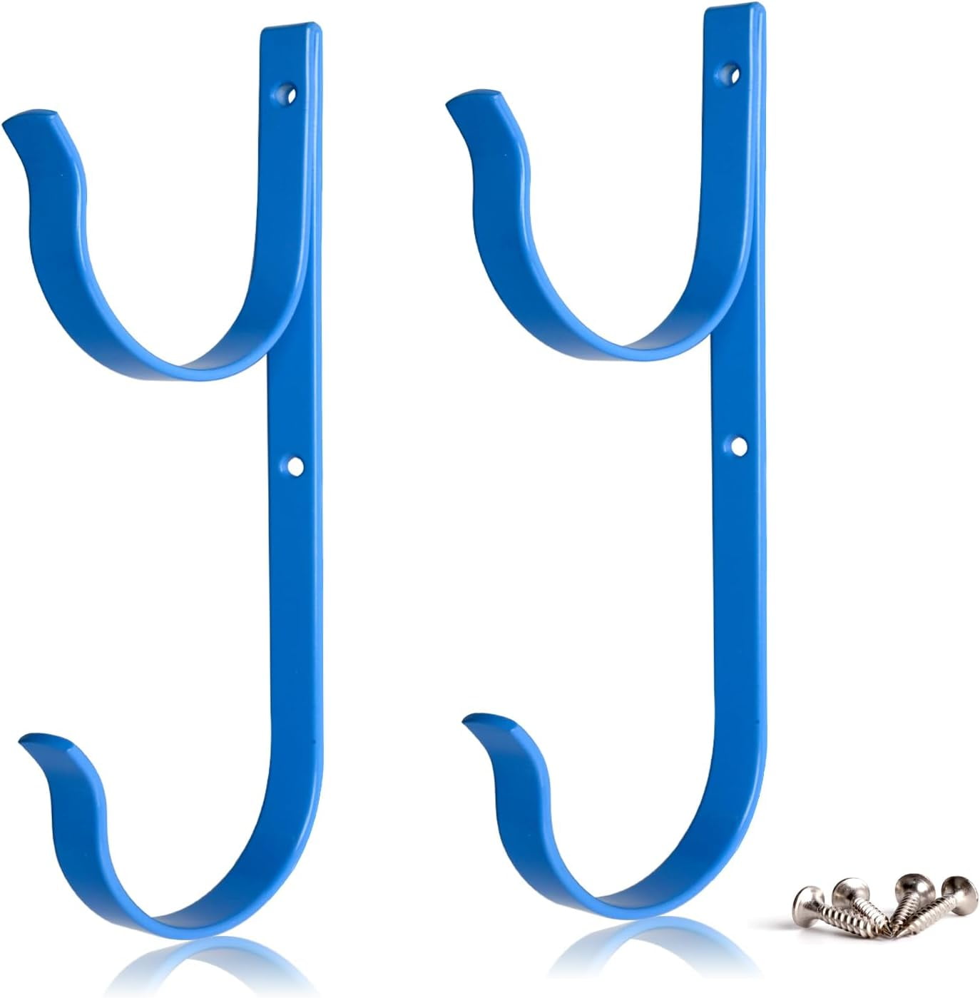 2 Pcs Set Pool Pole Hangers Heavy Duty Blue Aluminium Holder with ...