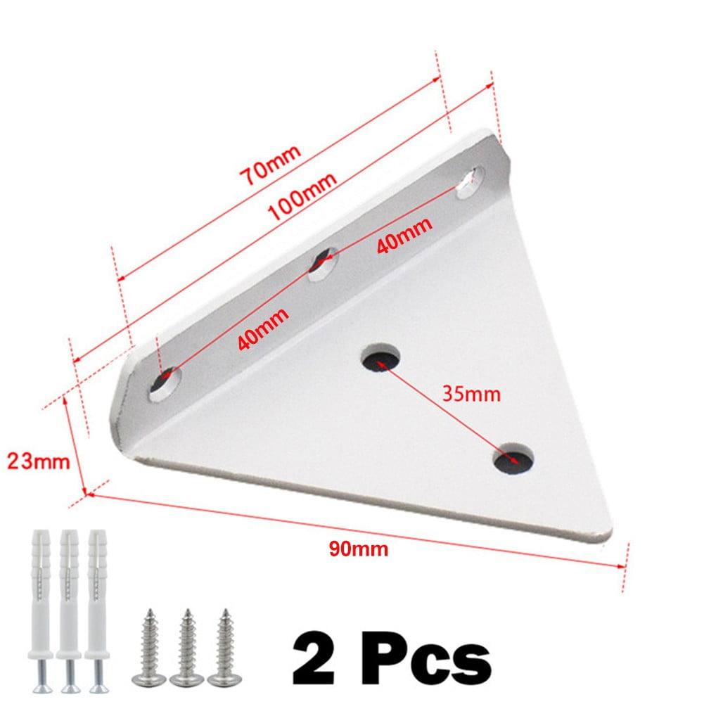 2 Pcs / Set Triangle Wall Shelf Support Bracket Thickened Corner Brace ...