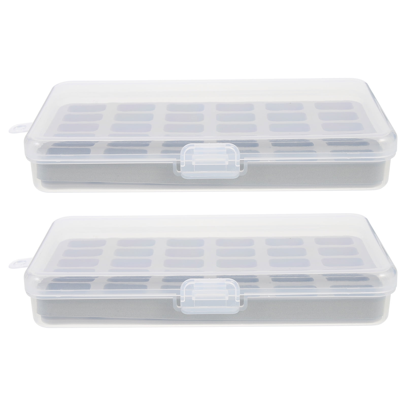 2 Pcs Sewing Thread Box Machine Bobbin Organizer Container 30 Slots ...