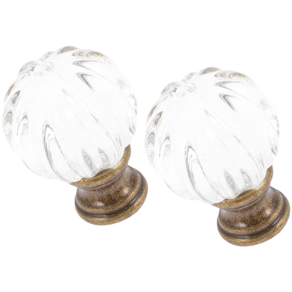 2 Pcs Shade Knob Desk Lamps Modern Finials Light Decor Lampshade Table ...
