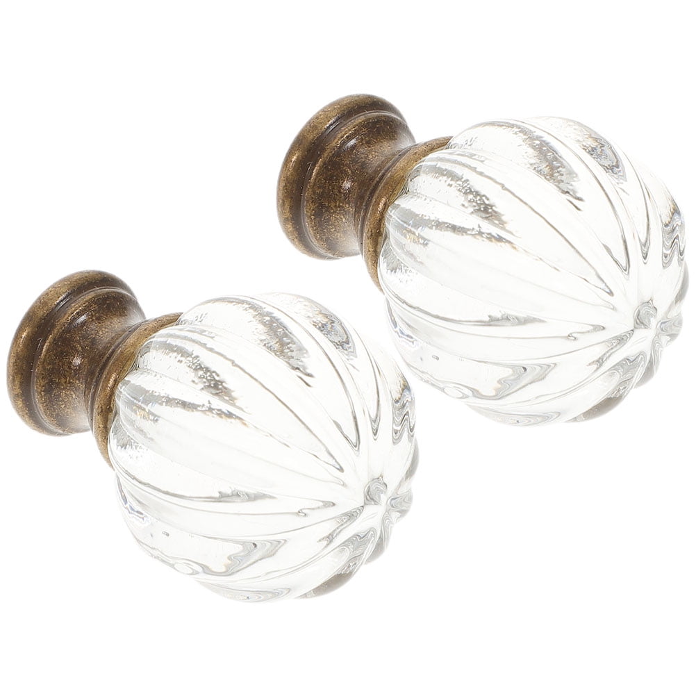2 Pcs Shade Knob Desk Light Lamp Finials Glass Diamond Decor DIY Parts ...