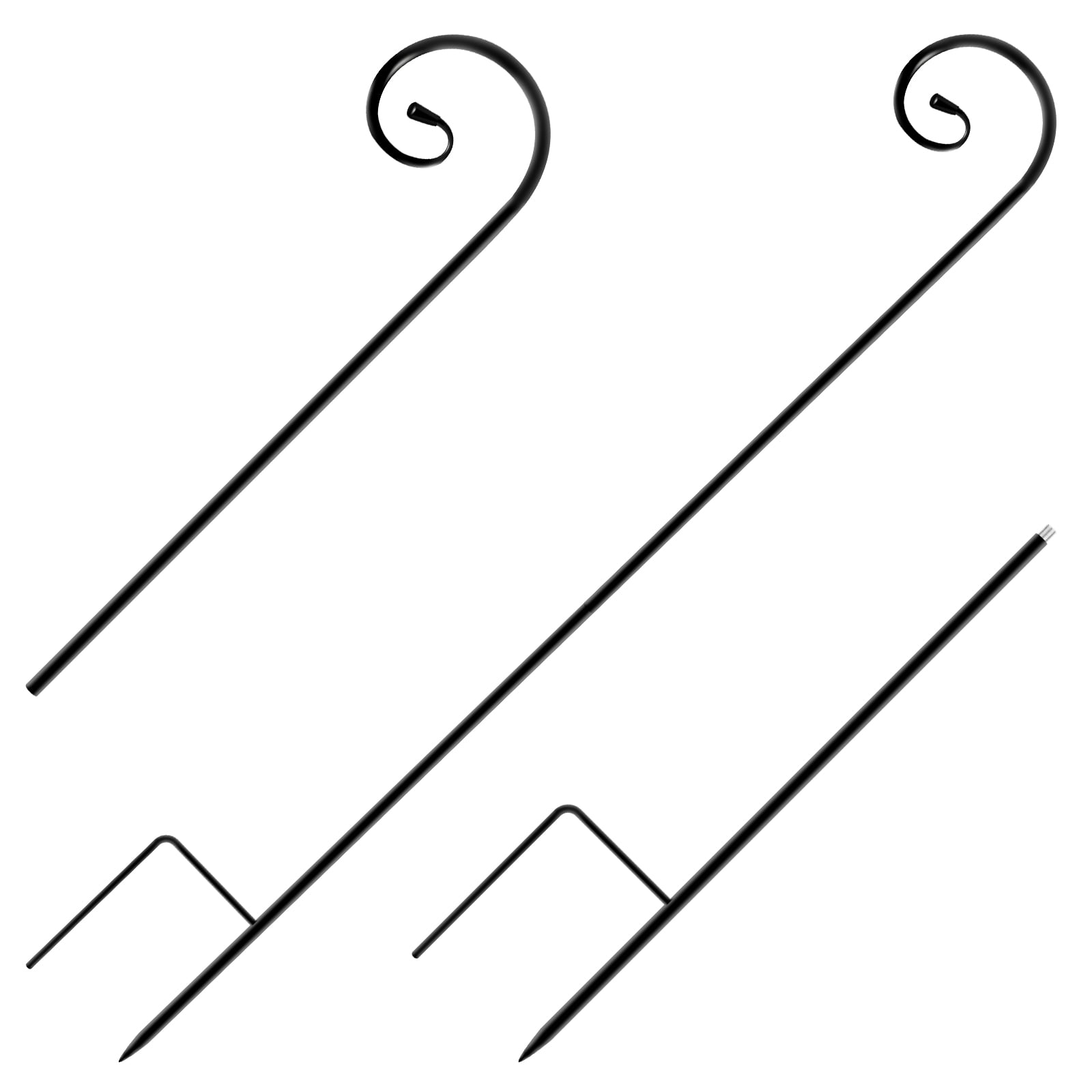 2 Pcs Shepherd Hooks 31.5inch Metal Shepherd Crook Hook Rust Resistant ...