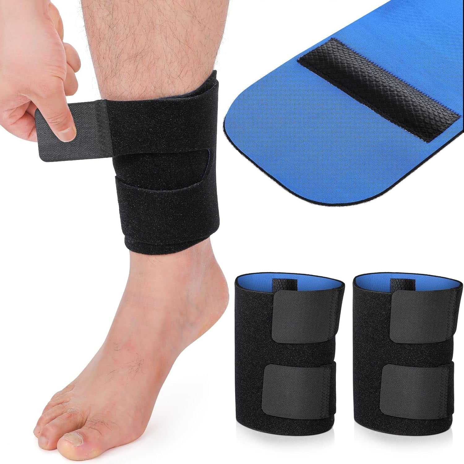 2 Pcs Shin Splint Compression Wrap Adjustable Shin Splints Brace ...