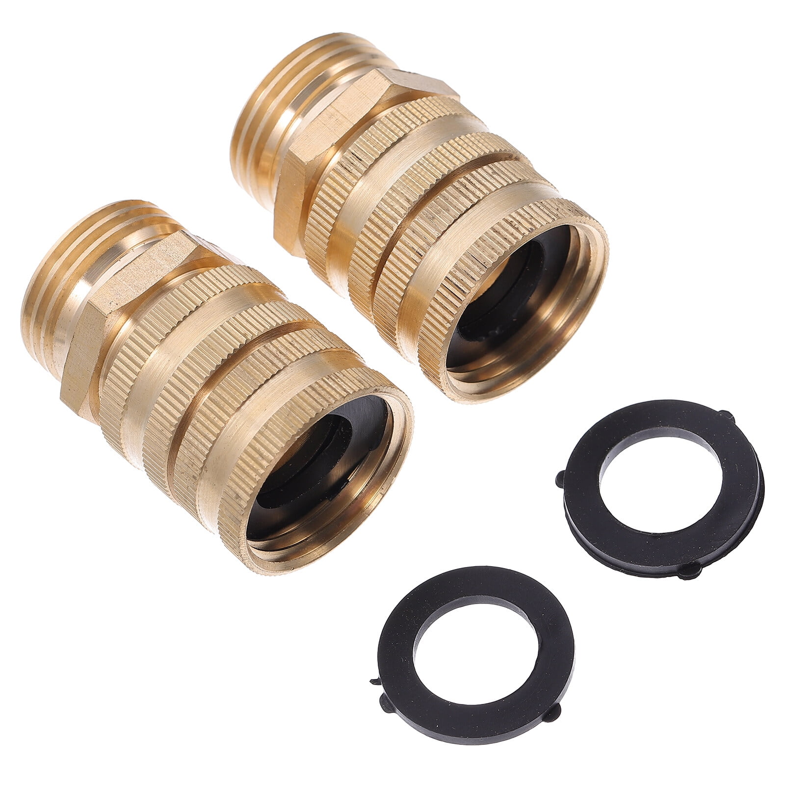 2 Pcs Short Garden Hose Tap Threaded Swivel Joint - Walmart.com