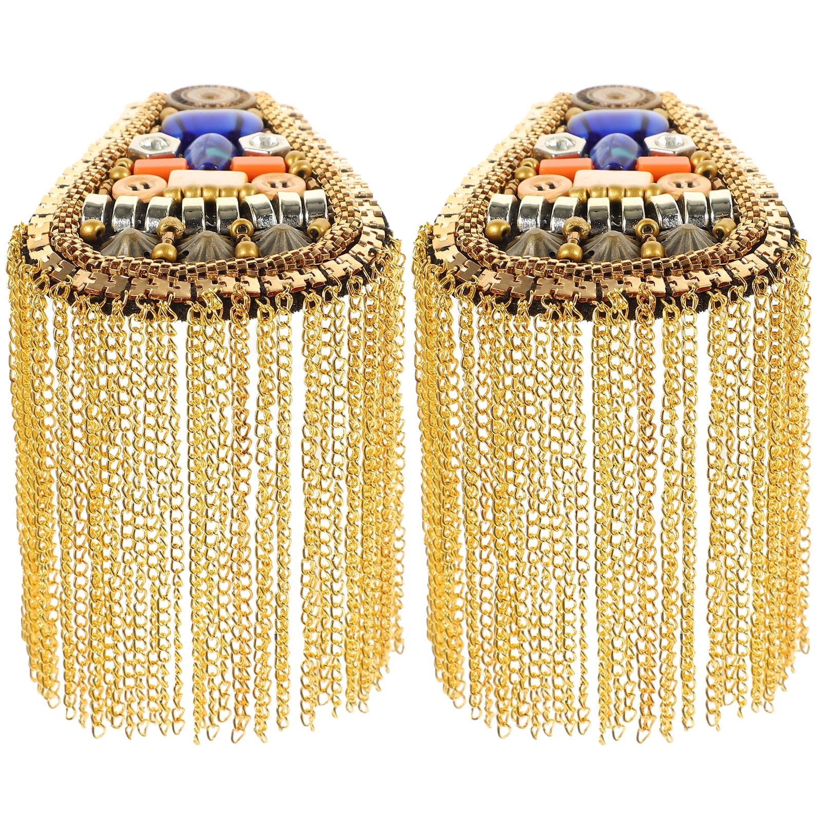 2Pcs Tassel Chain Shoulder Epaulettes for Suit Vintage Epaulettes ...